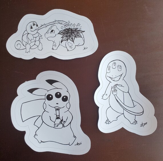 Stoner Pokémon 3 Pck Vinyl Stickers | Etsy