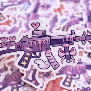 Magical Weapon Sticker Set - Kawaii Guns & Daggers - Etsy