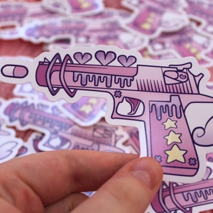 Magical Weapon Sticker Set - Kawaii Guns & Daggers - Etsy