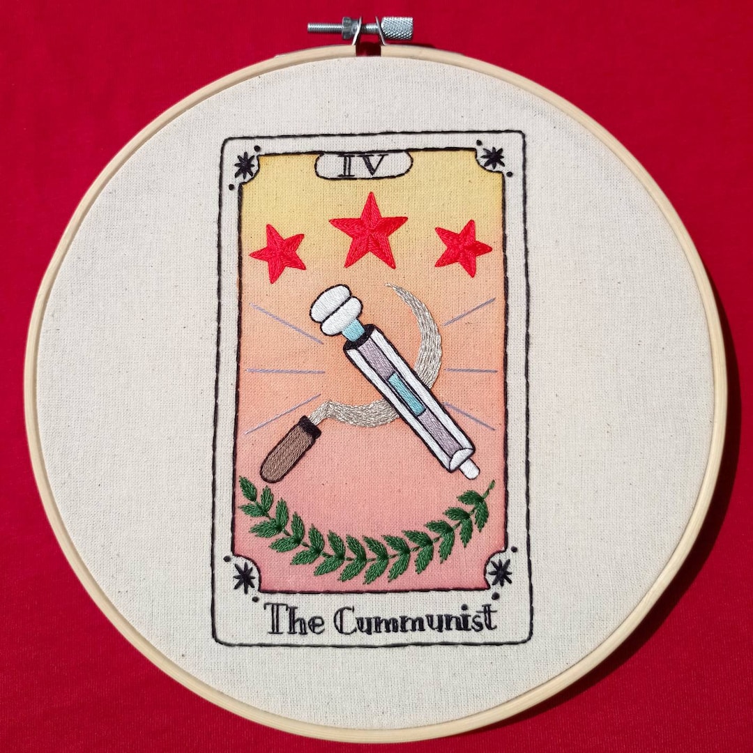 The Cummunist | Embroidery Hoop Art | Ourgasm | Feminist Communist ...