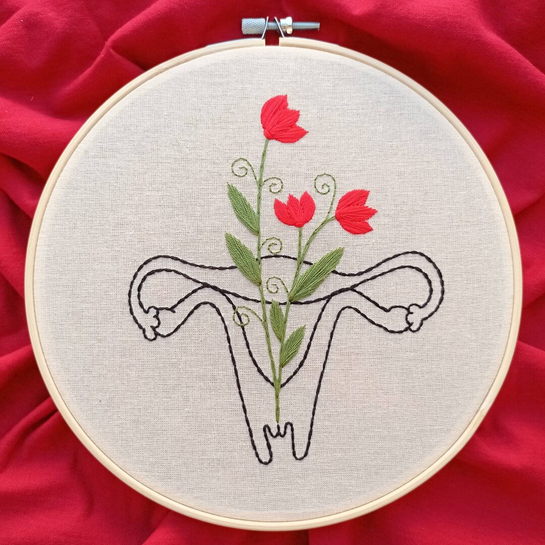 Uterus - Embroidery Hoop Art - Etsy