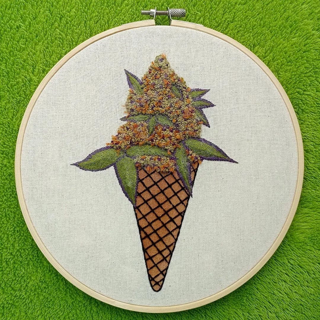 Gelato Embroidery Hoop Art | Ice Cream Decor | Handmade | Wall Hanging ...