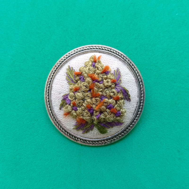 Embroidered Brooch - Etsy