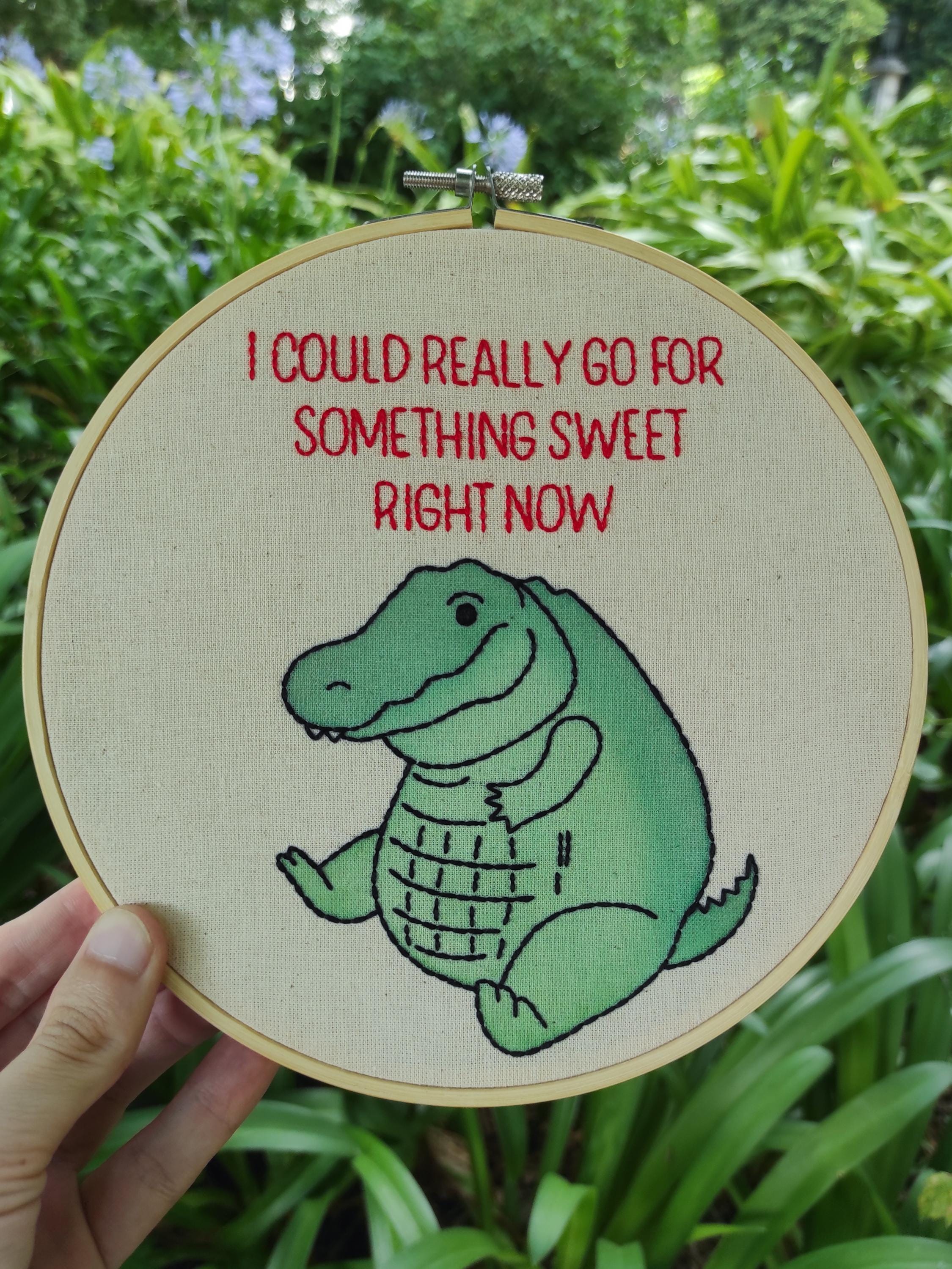 Little Chubby Alligator | Embroidery Art | I Could Really Go for ...