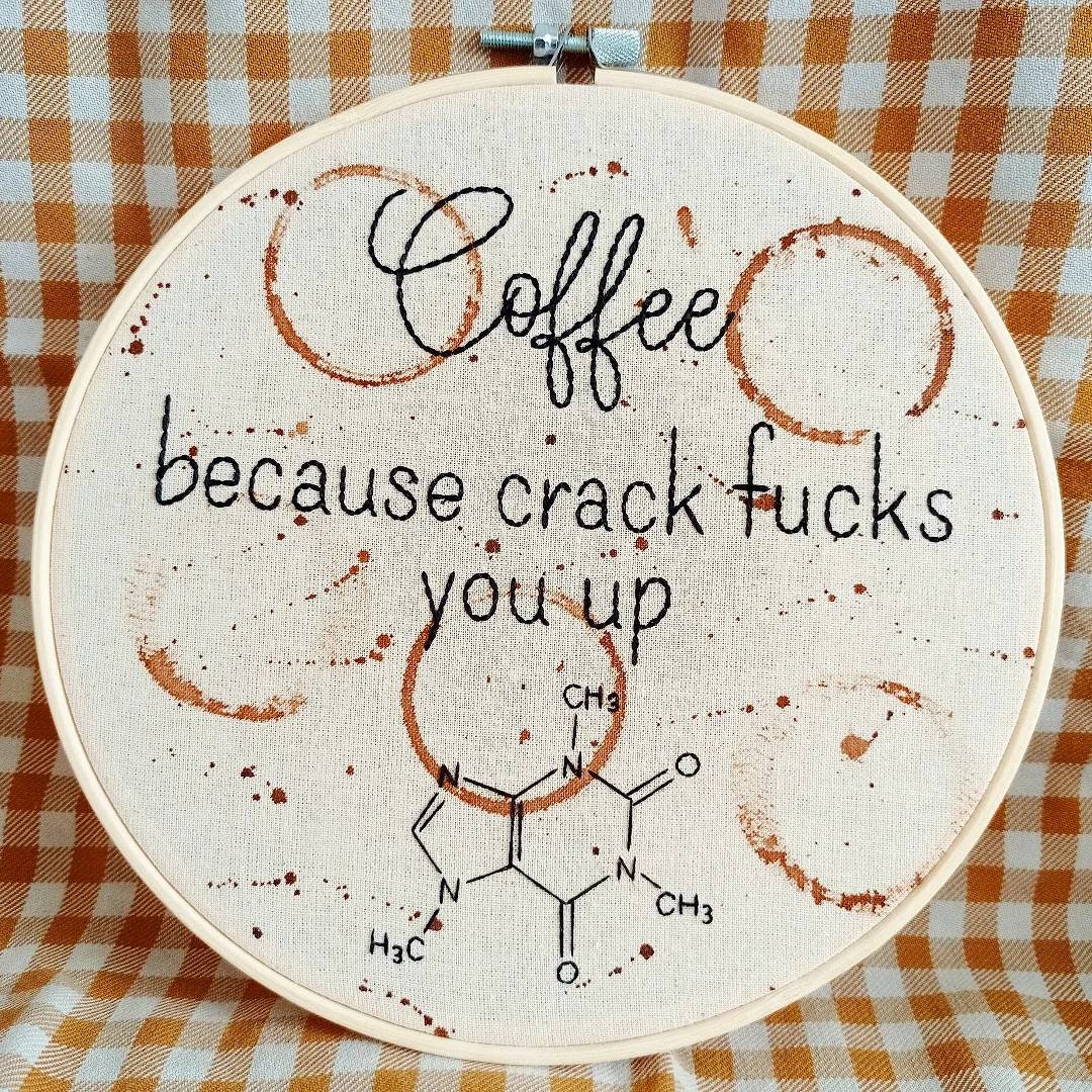Coffee - Embroidery Hoop Art - Etsy