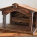 Handcrafted Wooden Nativity Stable With Barnwood or Red Cedar Shingled ...