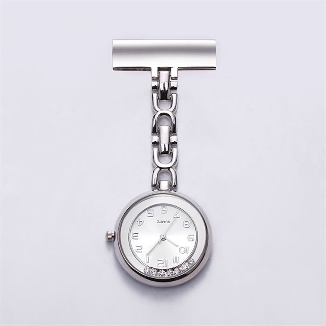 Nurses Silver Splash Proof Fob Watch - Stainless Steel Quartz - Doctor ...