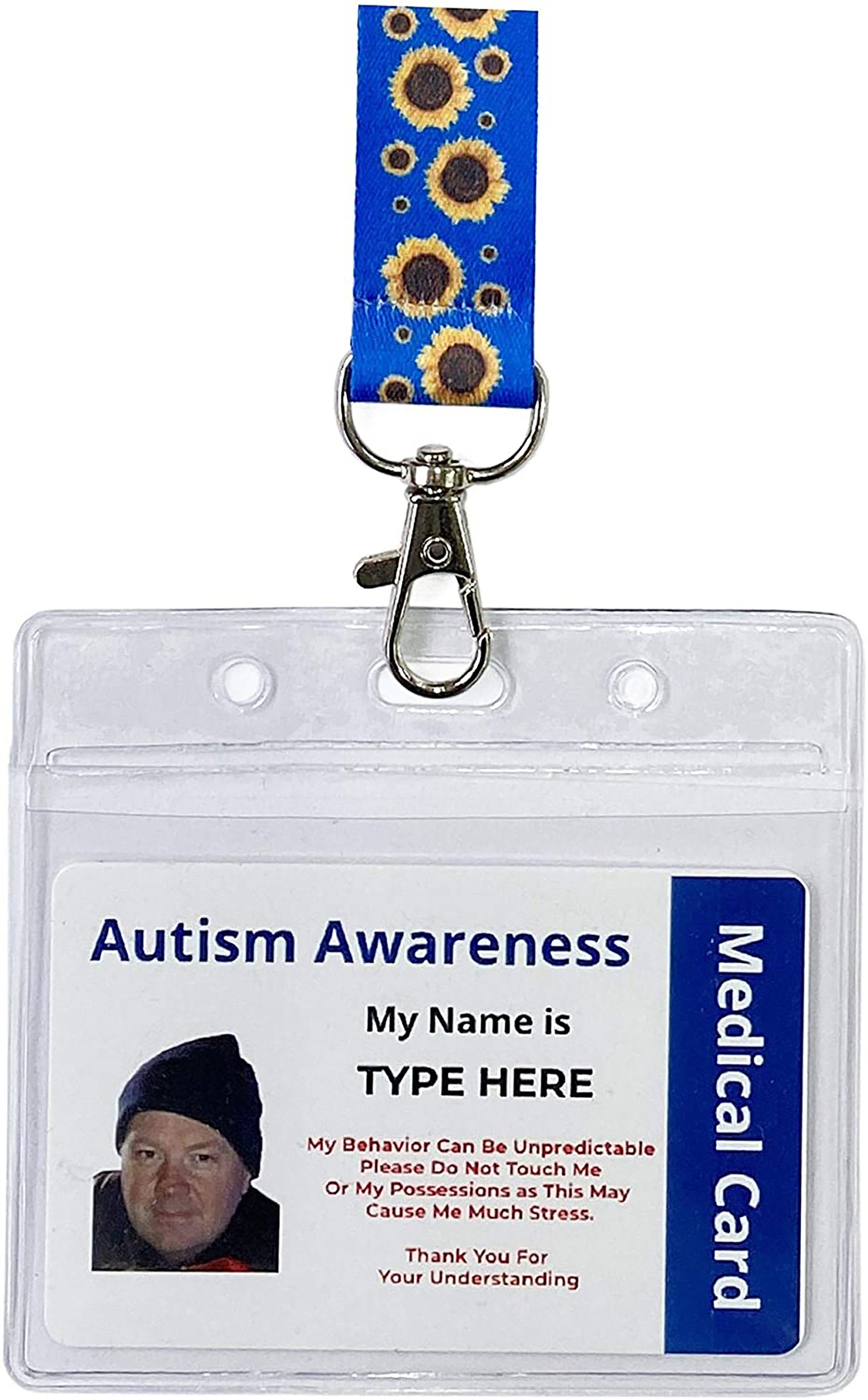 Personalised Plastic Autism Awareness Disability ID Card - Etsy 日本