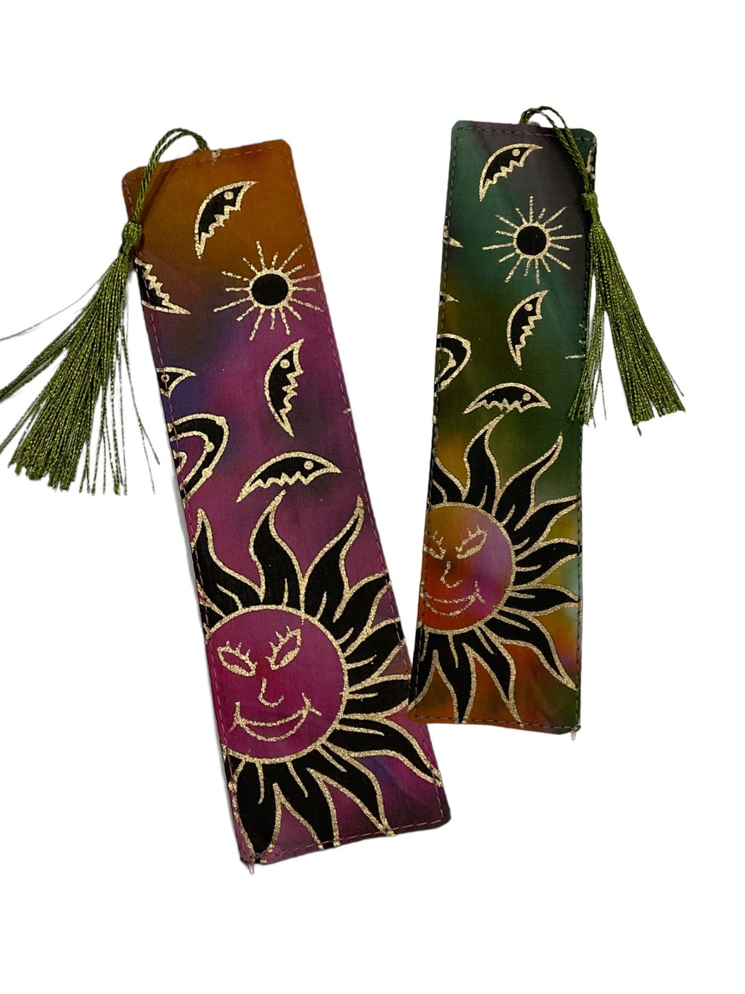 Bookmarks Sun Moon Stars Batik Collectible Gift - Etsy
