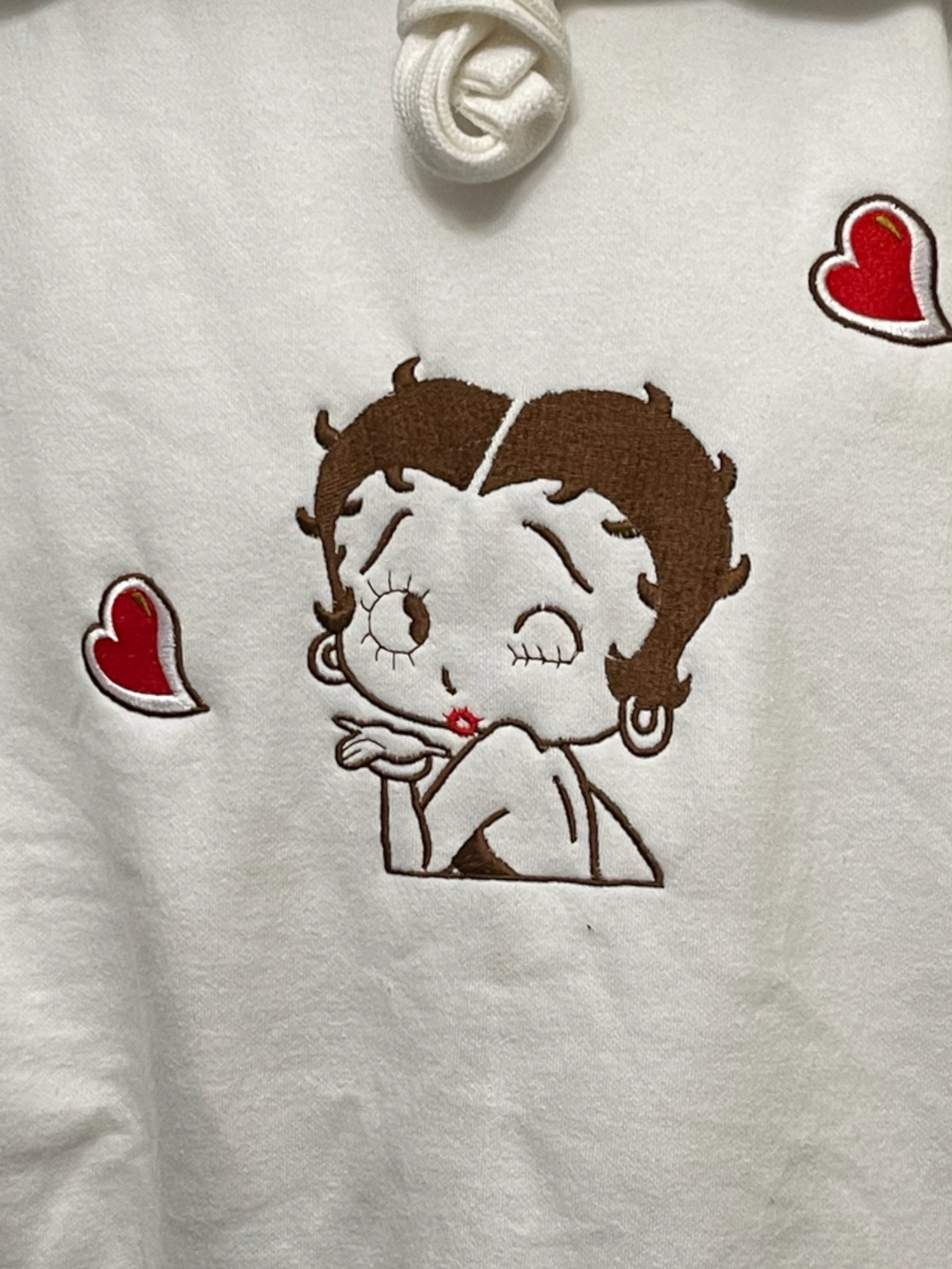 Betty Boop Front and Back and Hoodie Embroidered Pullover Hoodie - Etsy
