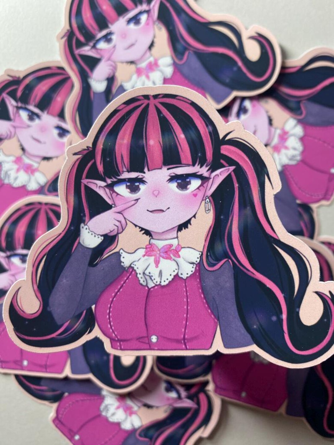 Monster Girl Dracula Girl Sticker Matt - Etsy