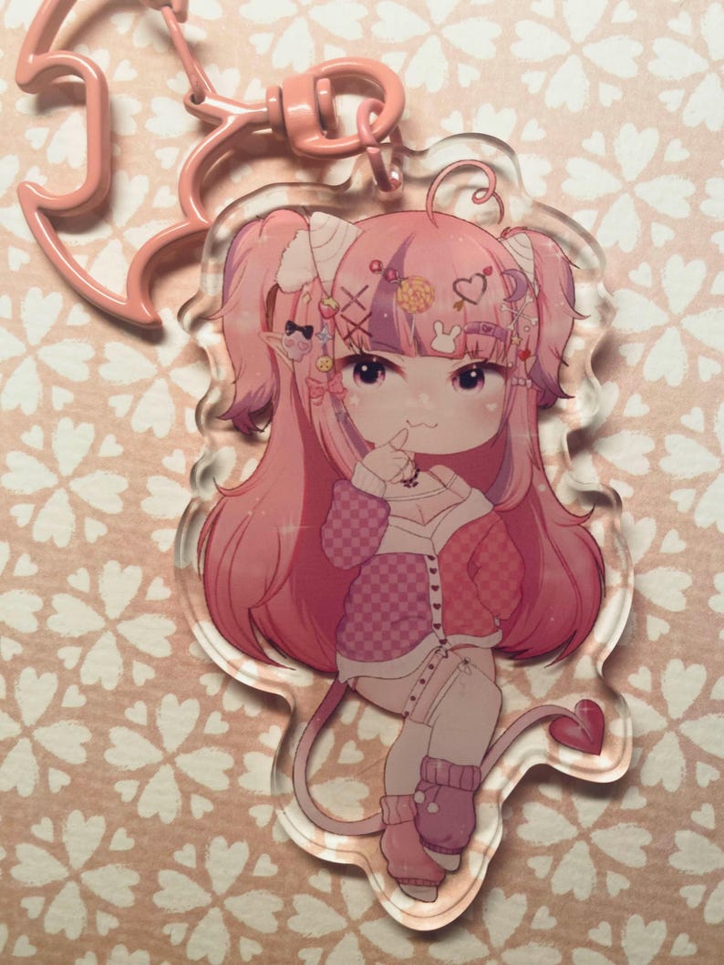 Ironmouse Double Sided Different Design Keychain, Vshojovtuber Keychain ...