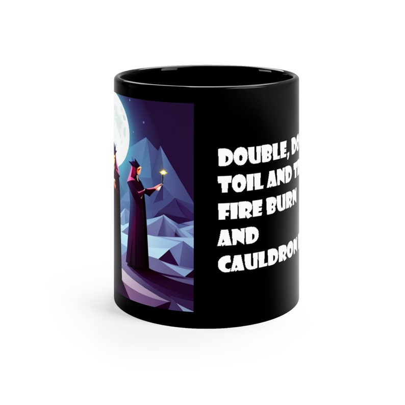 Macbeth Magic Black Mug - Shakespeare Quote, Witches' Brew, 11oz Cup ...