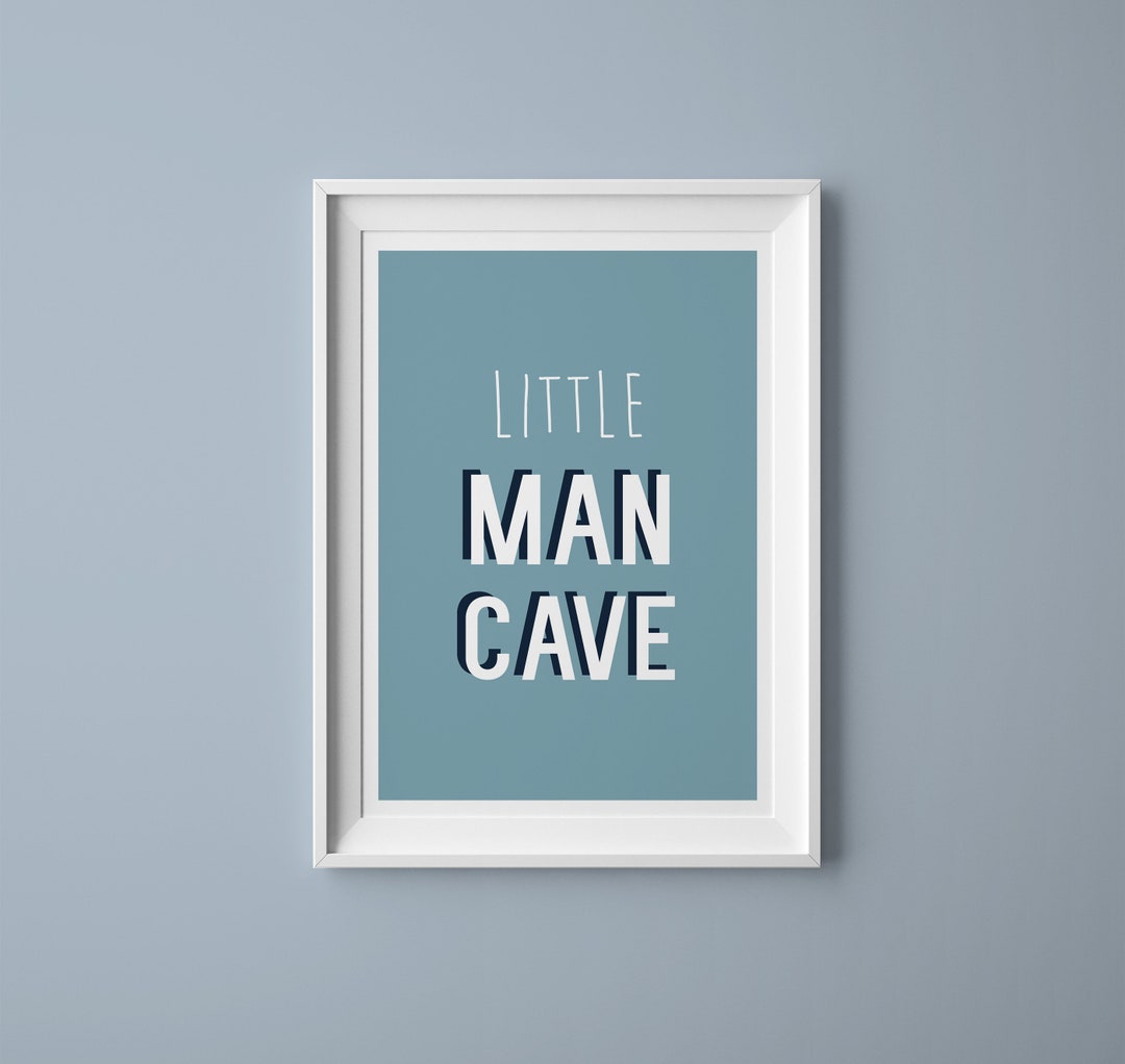 Little Man Cave Nursery Print, Boys Nursery Wall Art, Man Cave Print ...