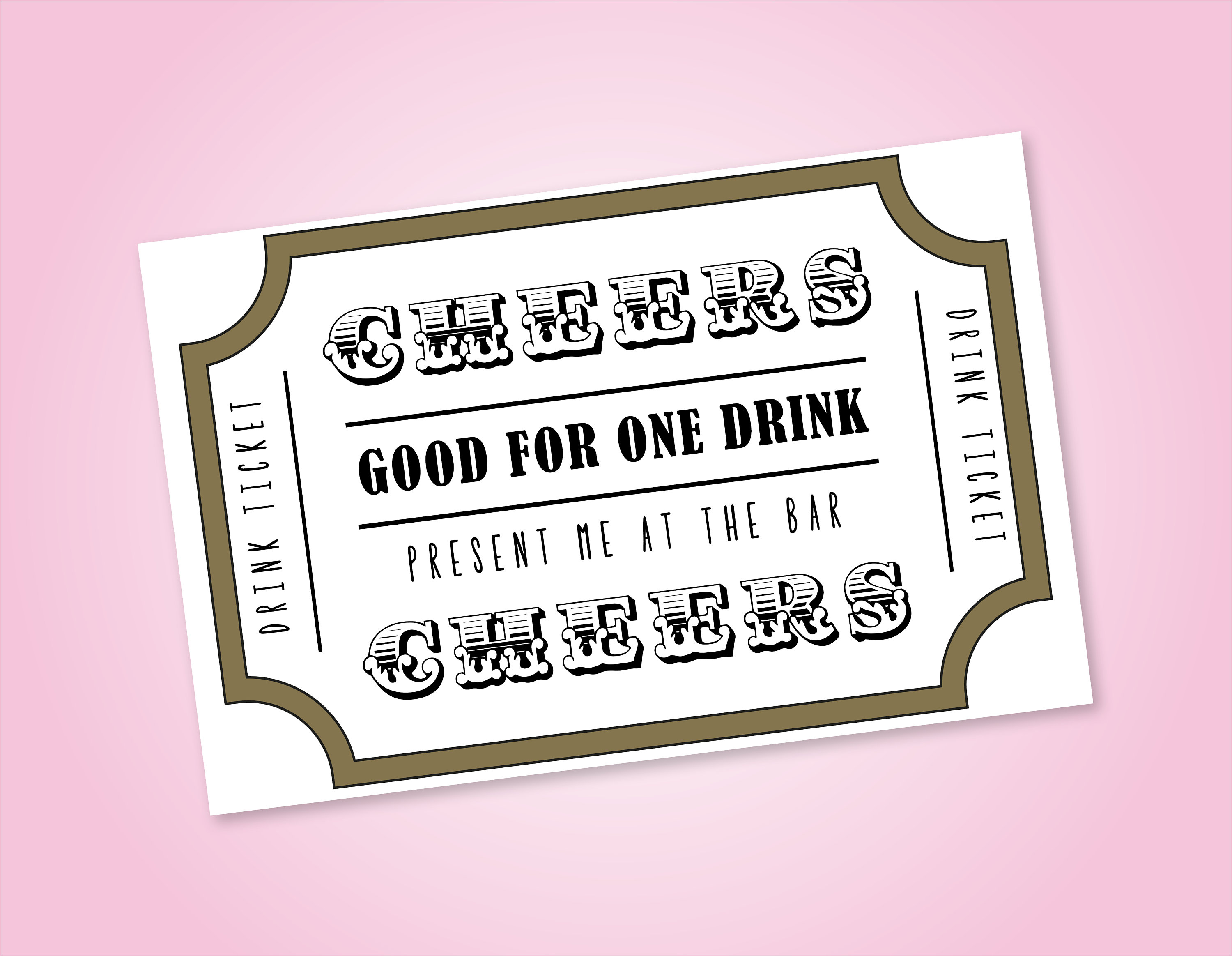Drink Token | Wedding Bar | Drink Ticket | Bar | Free Drink - Etsy UK