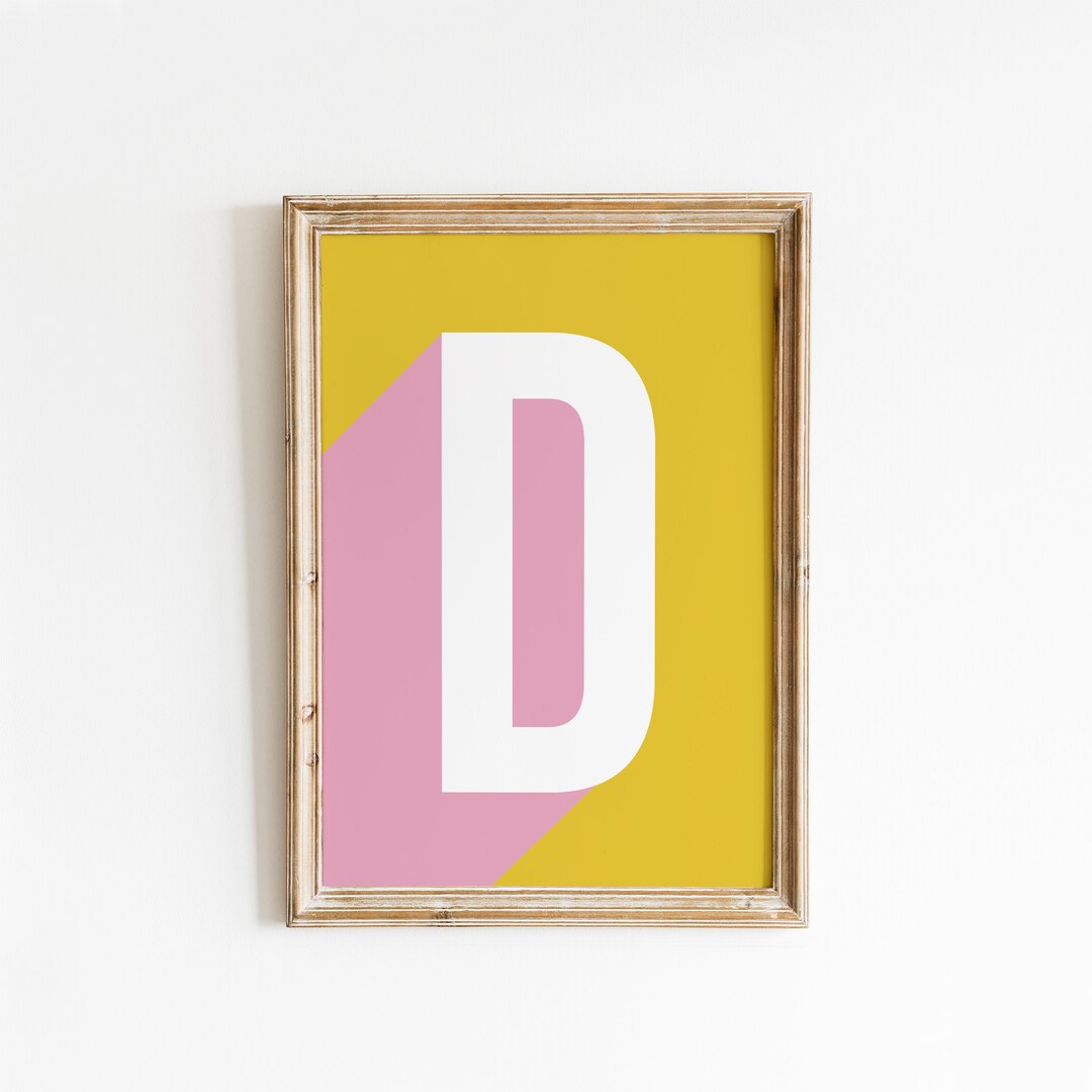 Letter D Initial Print, D Alphabet Print, Kids Bedroom Print, Nursery ...
