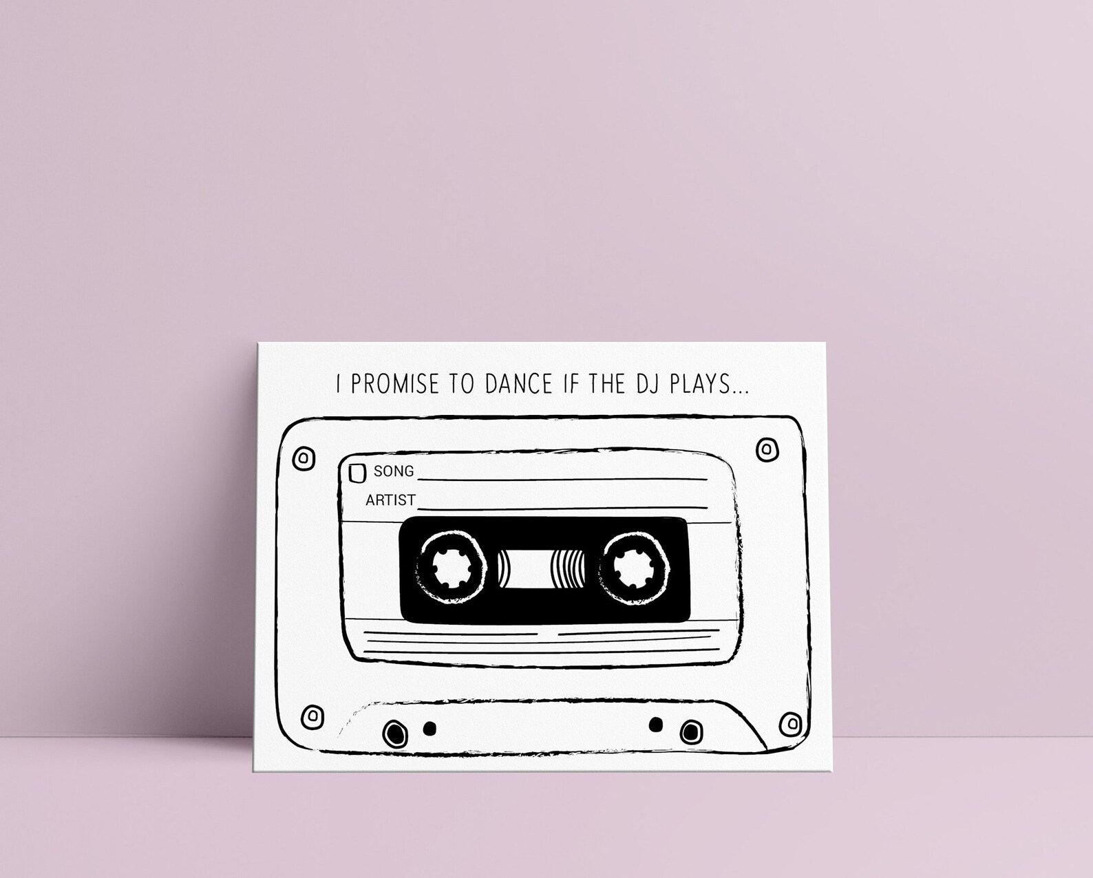 Wedding Song Request Card I Promise to Dance Song Request - Etsy