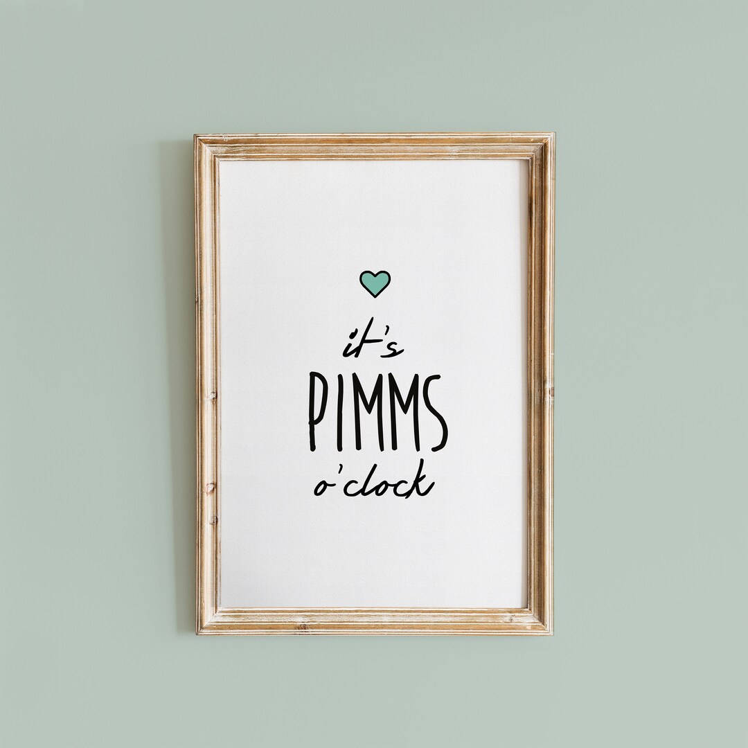 Pimms O'clock Wedding Drinks Table Sign, Pimms O'clock Sign, Wedding ...