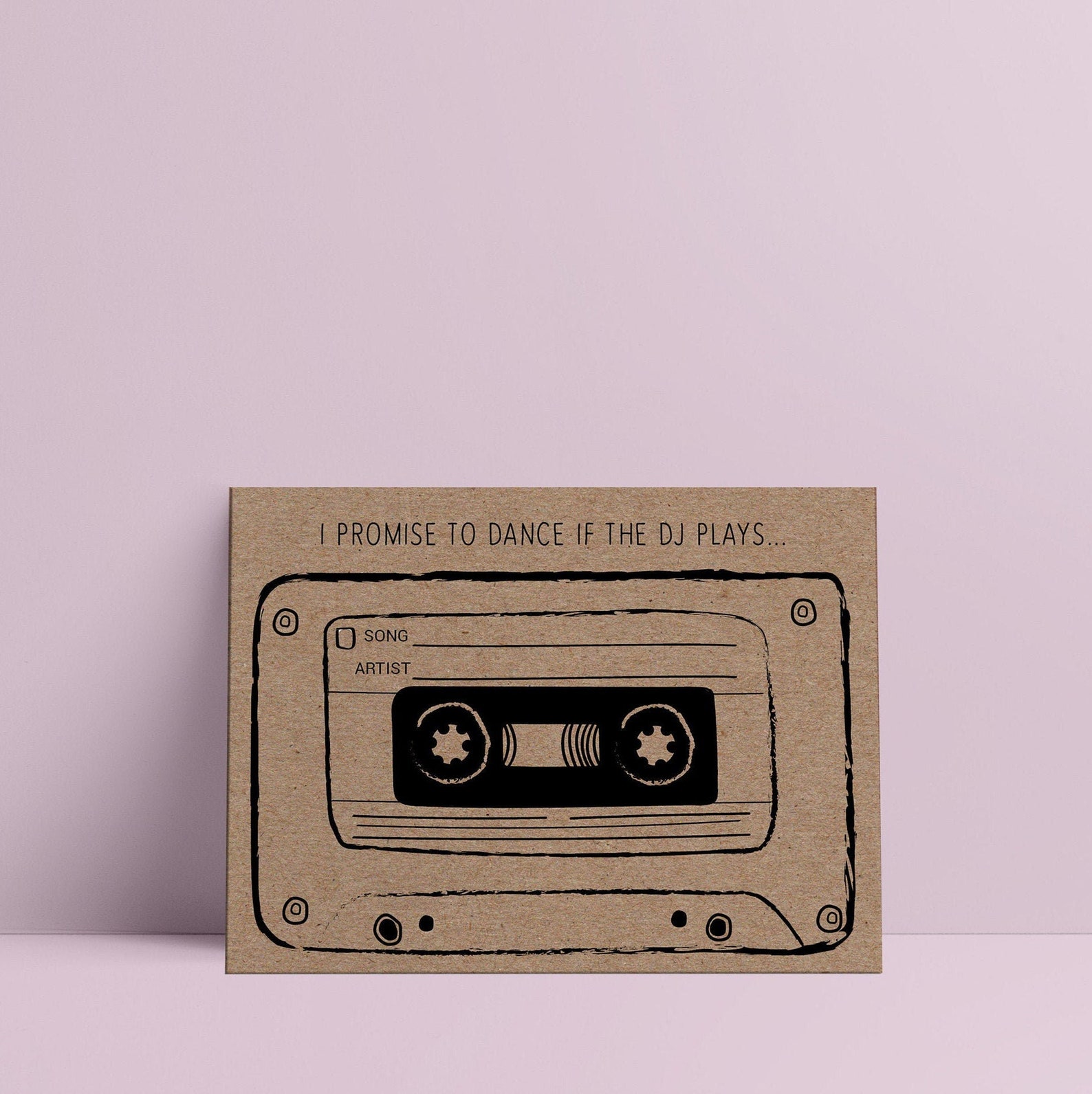 Wedding Song Request Card I Promise to Dance Song Request - Etsy