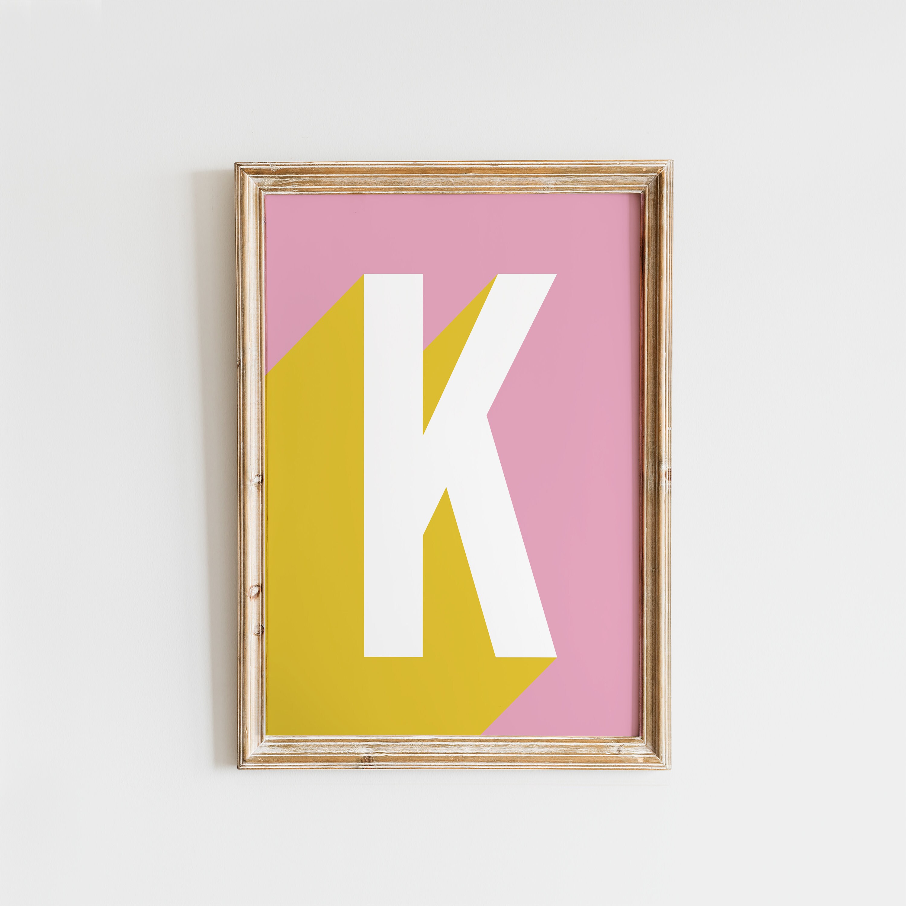 Letter K Initial Print Alphabet Art Print Colourful Kids - Etsy