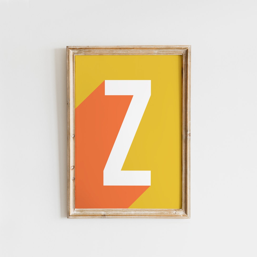 Letter Z Initial Print, Alphabet Print, Kids Bedroom Print, Nursery ...