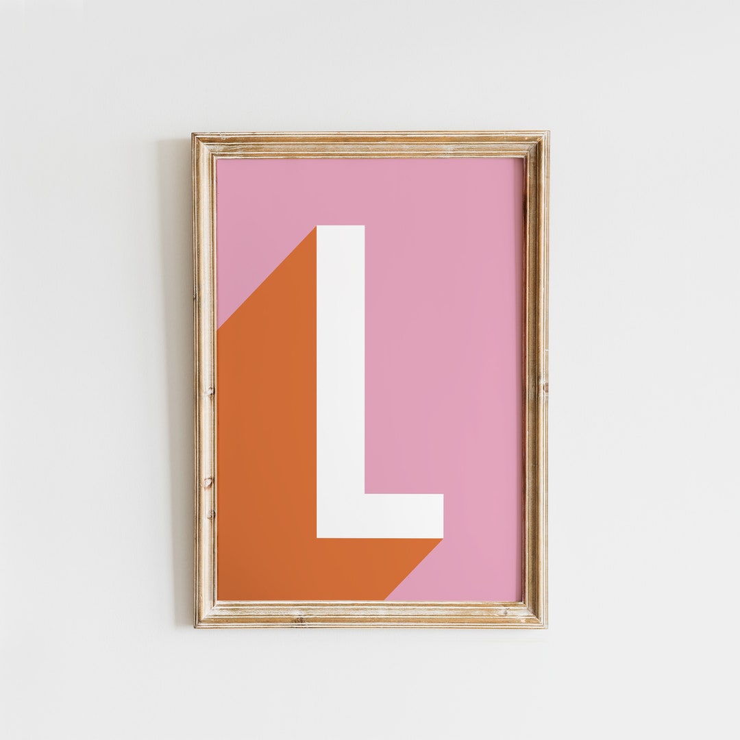 Letter L Print, L Alphabet Print, Name Print for Nursery, Alphabet ...