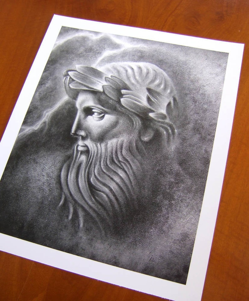 Zeus - Digital Print ,premium Satin Photo Paper 300 Gm - Ancient Greece ...