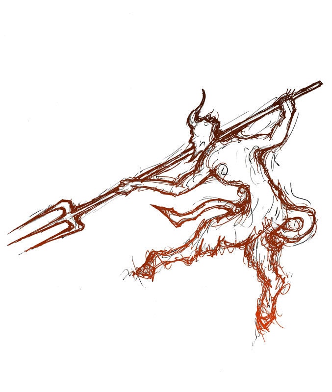 Satan Drawing In Pencil