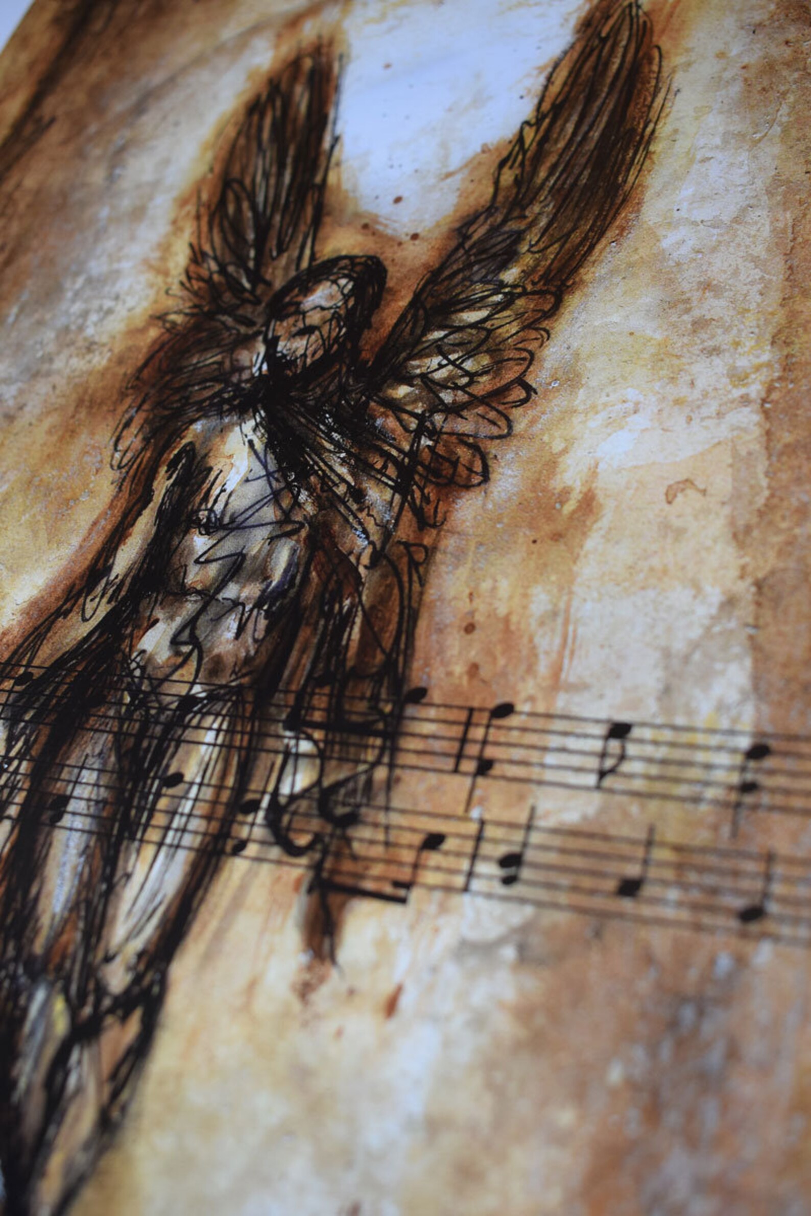 Fallen Angel Digital Print Premium Satin Photo Paper 300 Gm Signed by ...