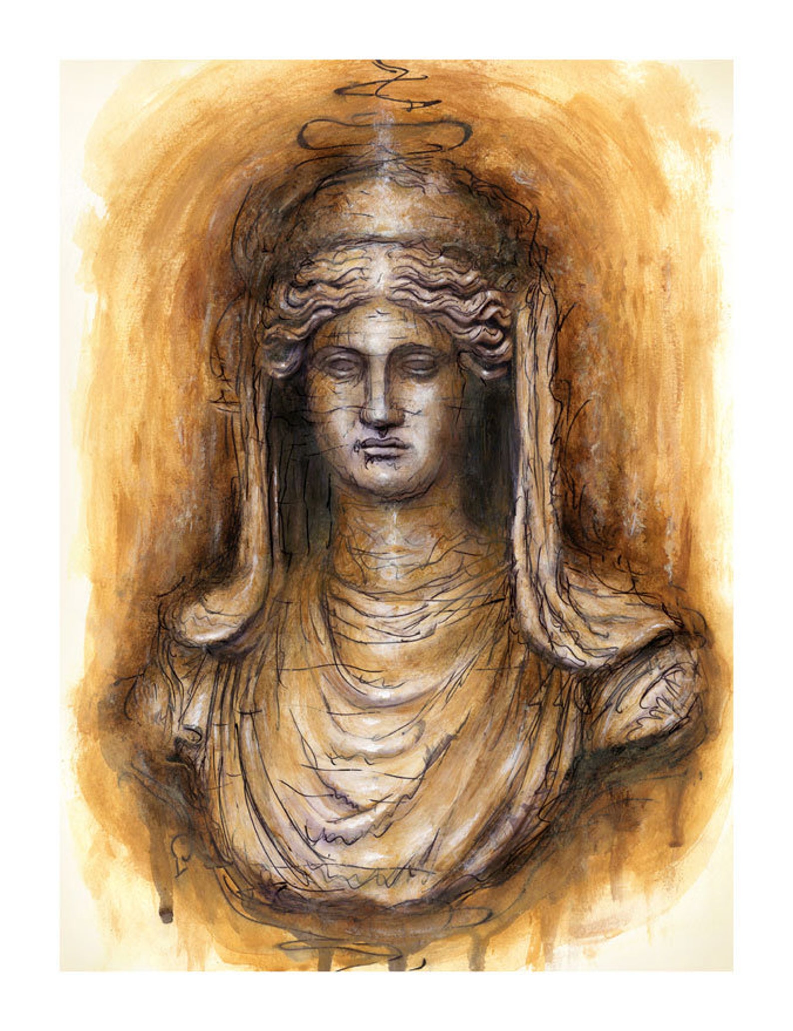 Goddess Demeter - Giclee Art Print on Hahnemühle Photo Matt Fibre Warm ...