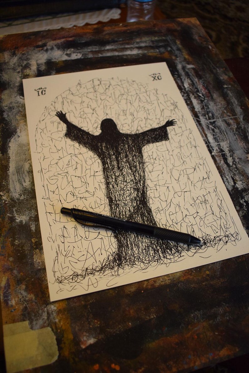 Jesus From Nazareth - ORIGINAL ART - (unframed) Pencil on Paper - Etsy