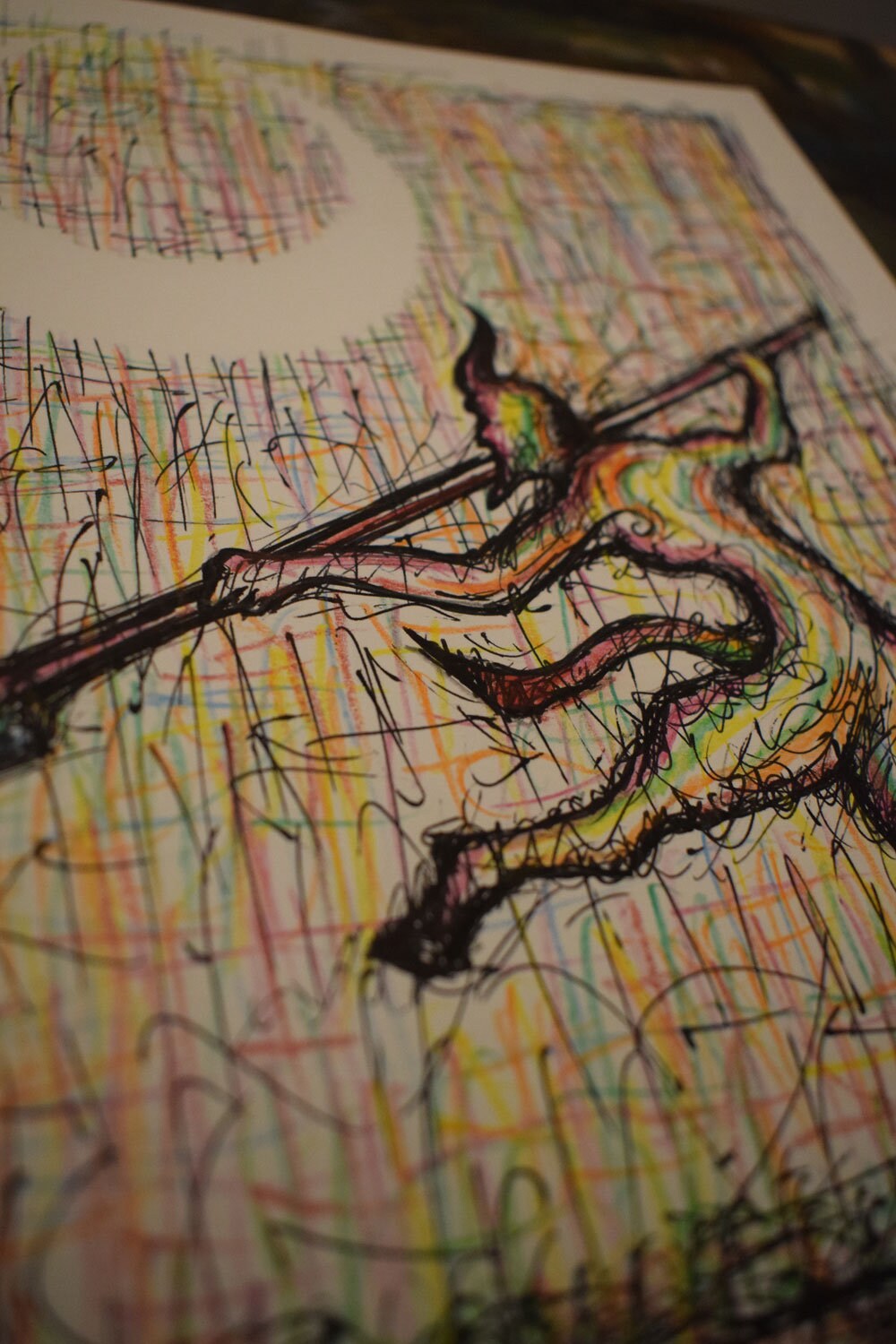 Devil ORIGINAL ART Colored Pencils on Paper - Etsy