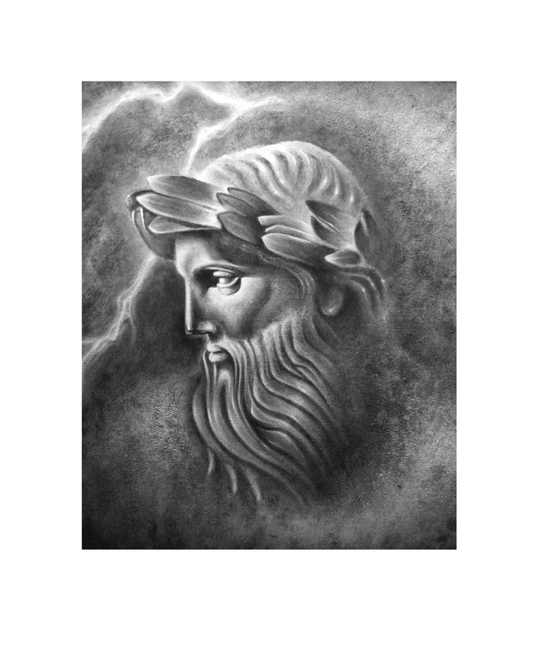 Zeus Digital Print ,premium Satin Photo Paper 300 Gm Ancient Greece - Etsy