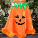Classic Glitter Jack O'lantern Pumpkin Halloween Poncho - Pumpkin ...