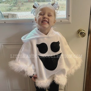 Ghost Boo Happy Girly Lashes Halloween Poncho - Ghost Poncho - Ghost ...