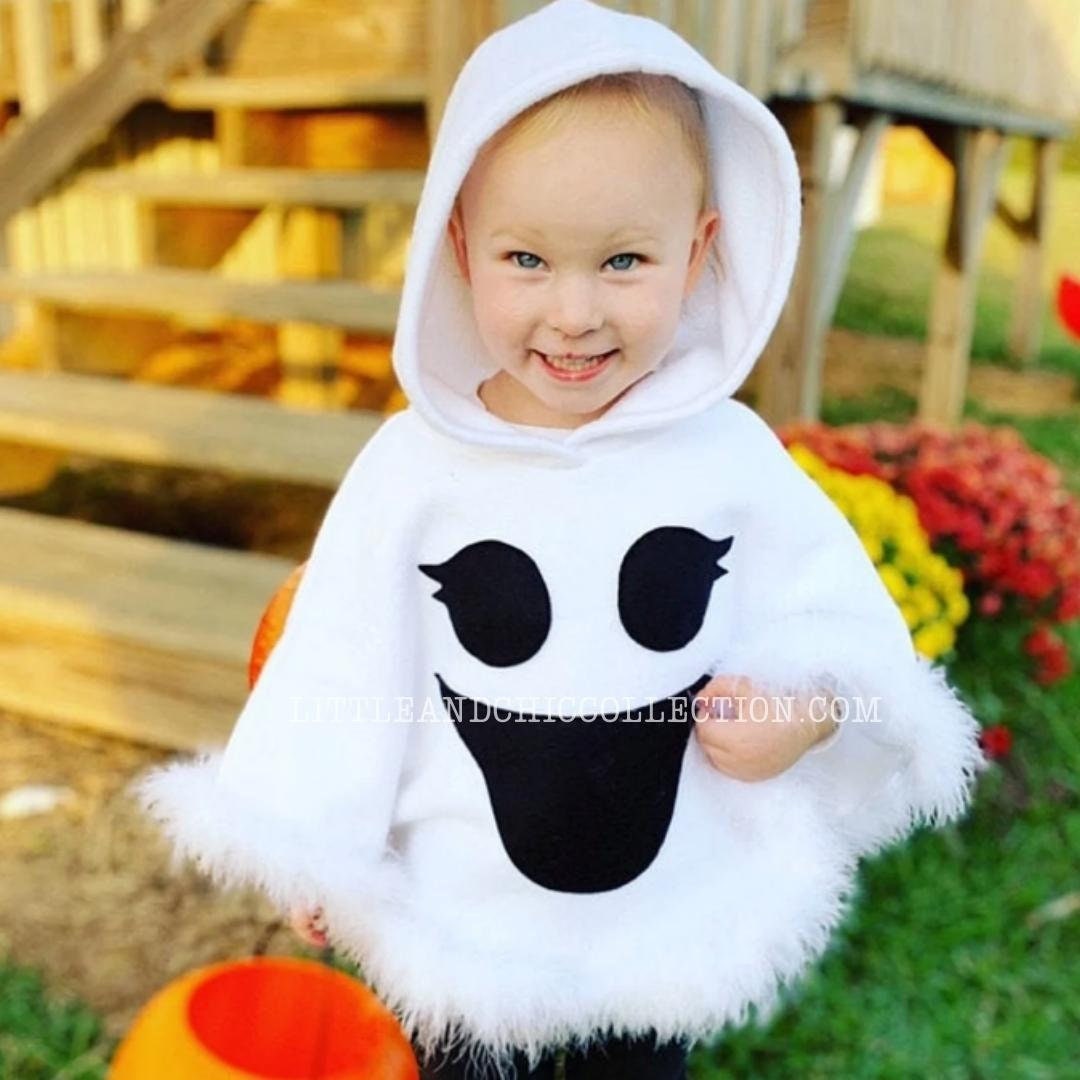 Ghost Boo Happy Girly Lashes Halloween Poncho Ghost Poncho - Etsy