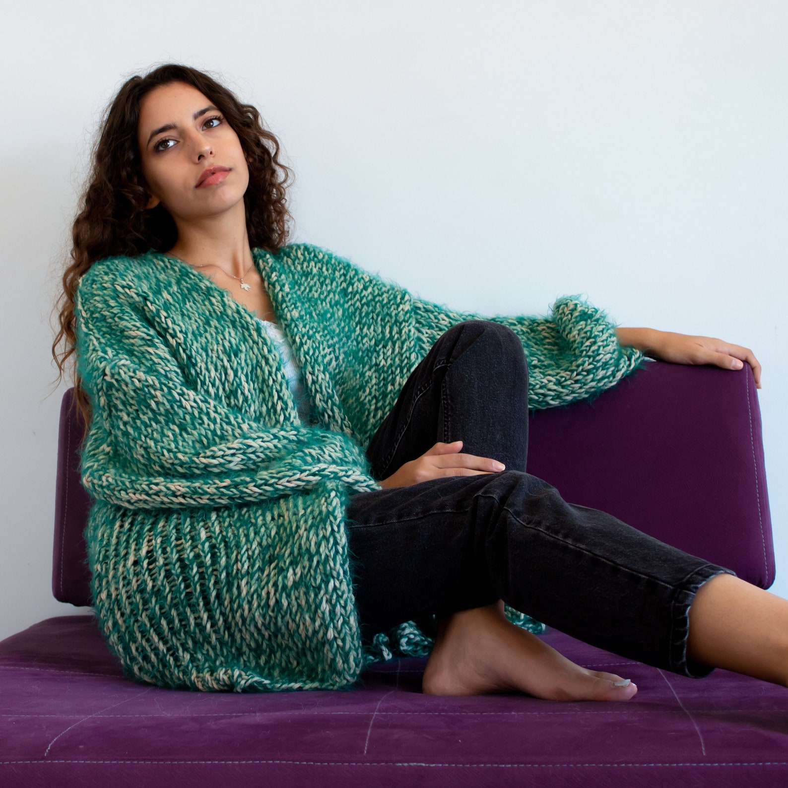 Chunky Knit Cardigan Chunky Wool Sweater Oversized Long | Etsy