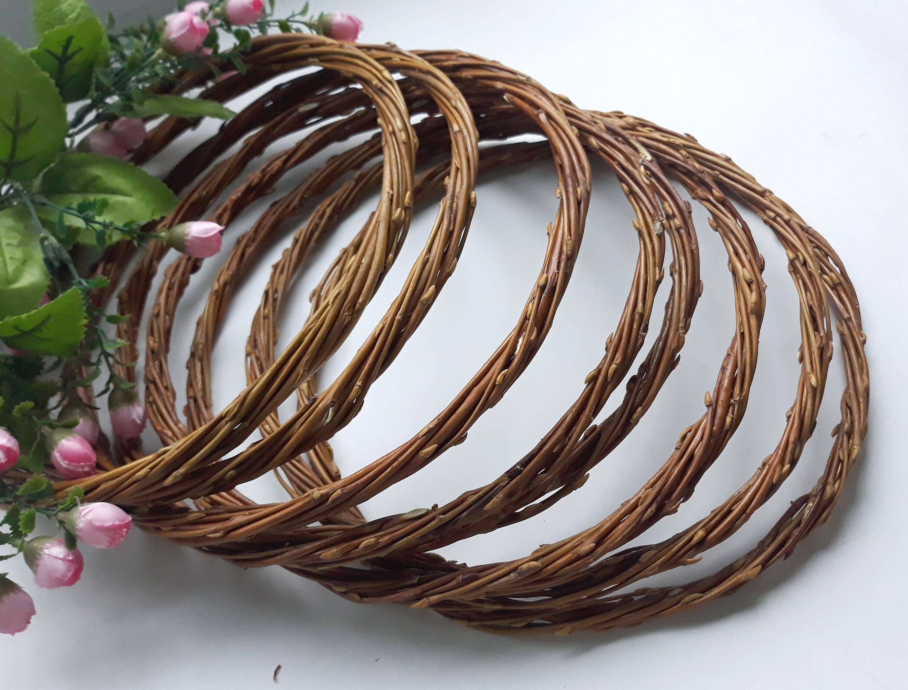 10 Rings of Willow Branch Natural Willow Twig Handmade Wreath - Etsy