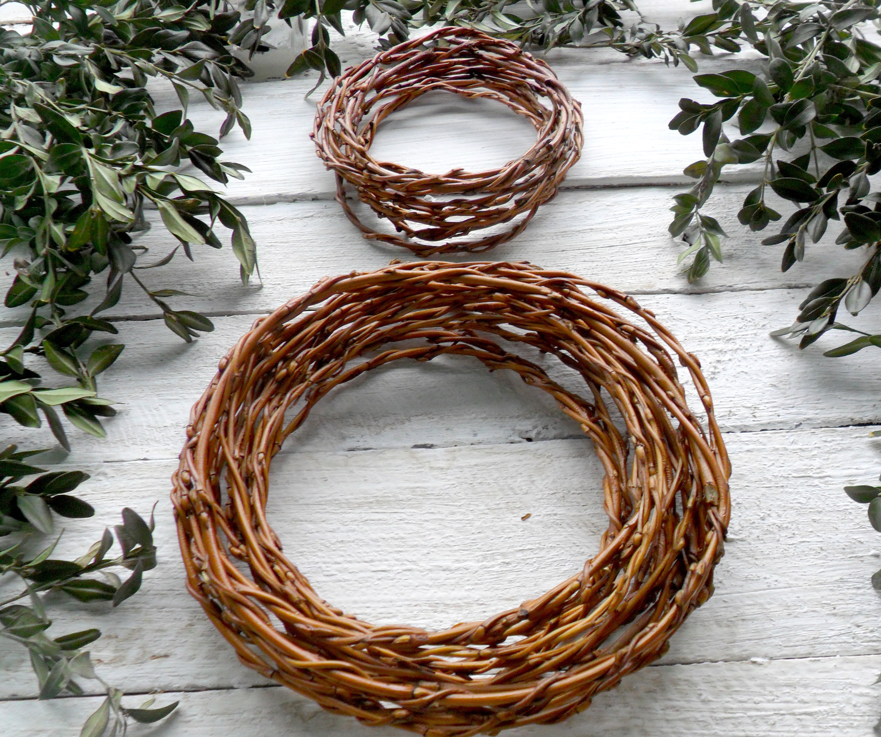 Set of 10 Willow Hoops Basic Hoop Dreamcatcher Traumfnger Twig Wreath ...