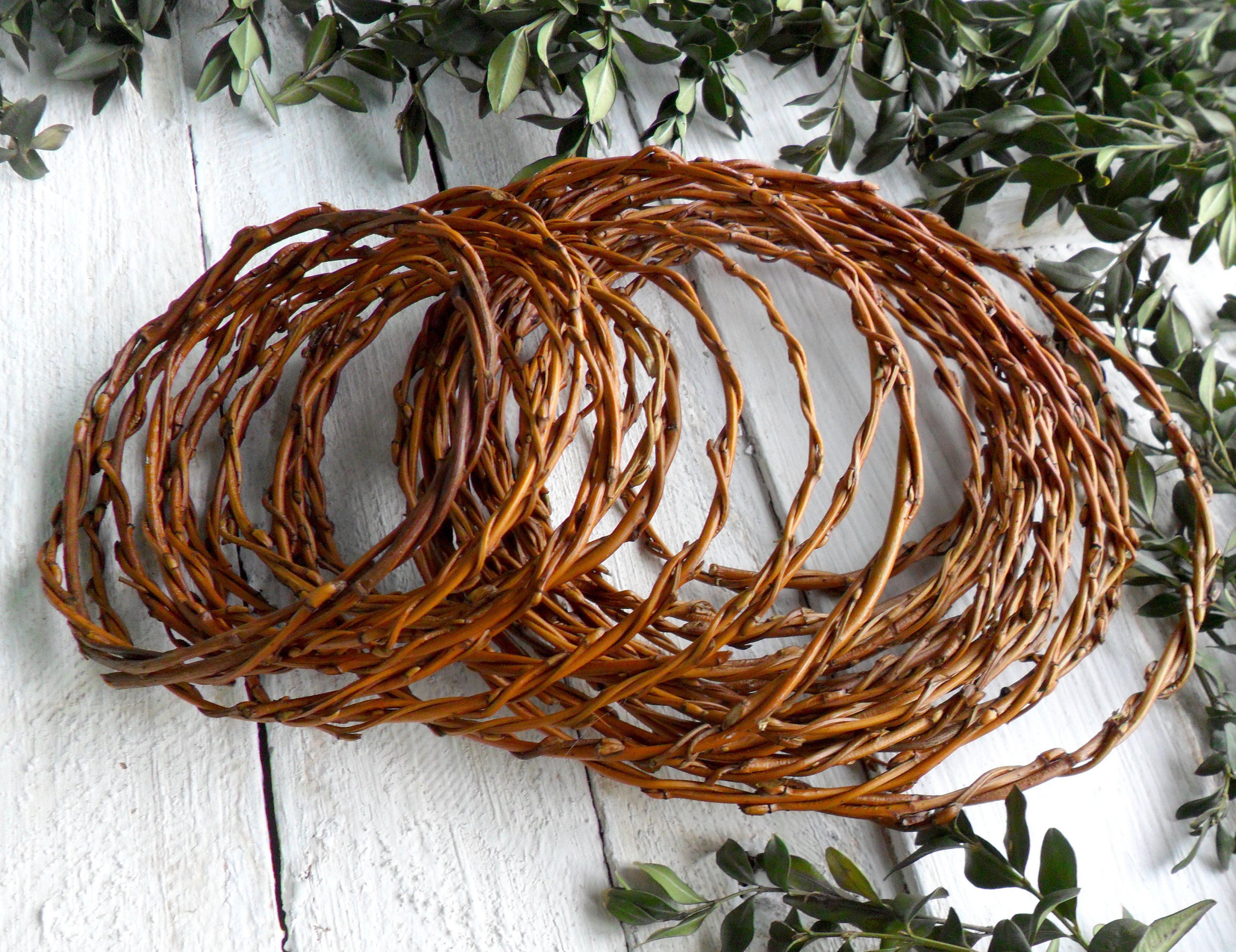 Set of 10 Willow Hoops Basic Hoop Dreamcatcher Traumfnger Twig Wreath ...
