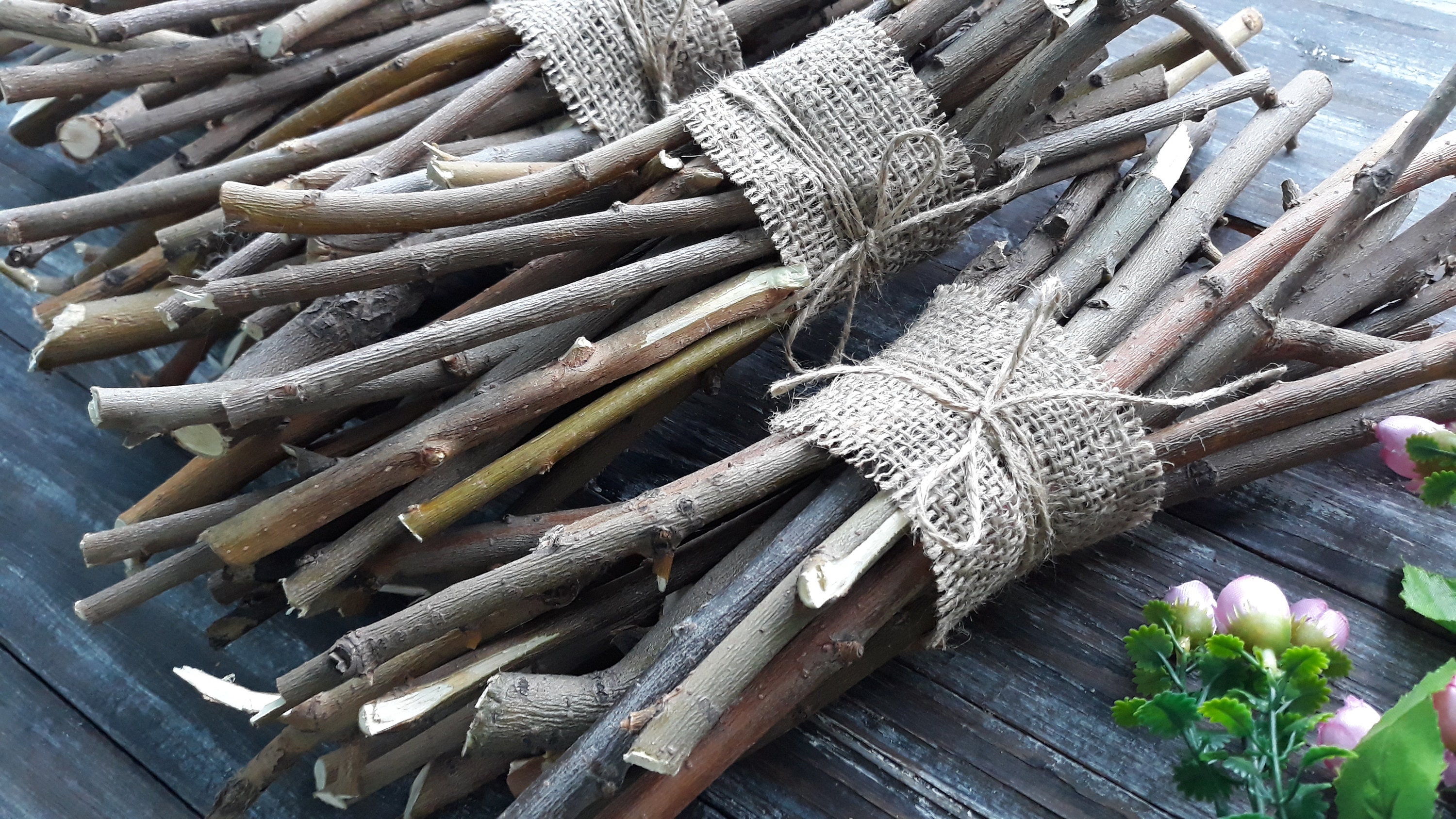 Wood Sticks Set of 20 Pcs 12 Long Branch Bundle Rustic - Etsy