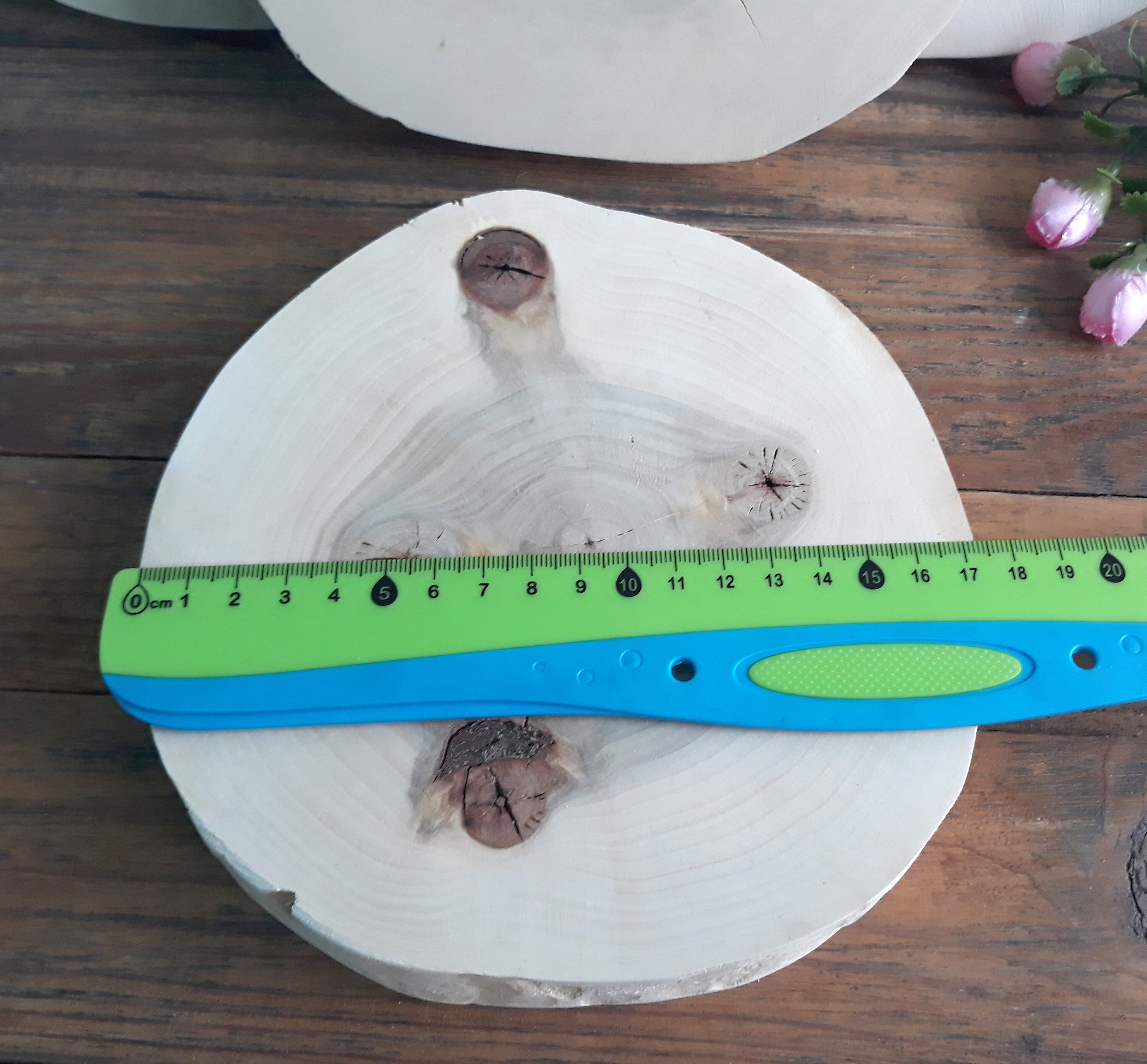 7.09 Wood slab cake base Wood stump Cake holder Hardwood | Etsy