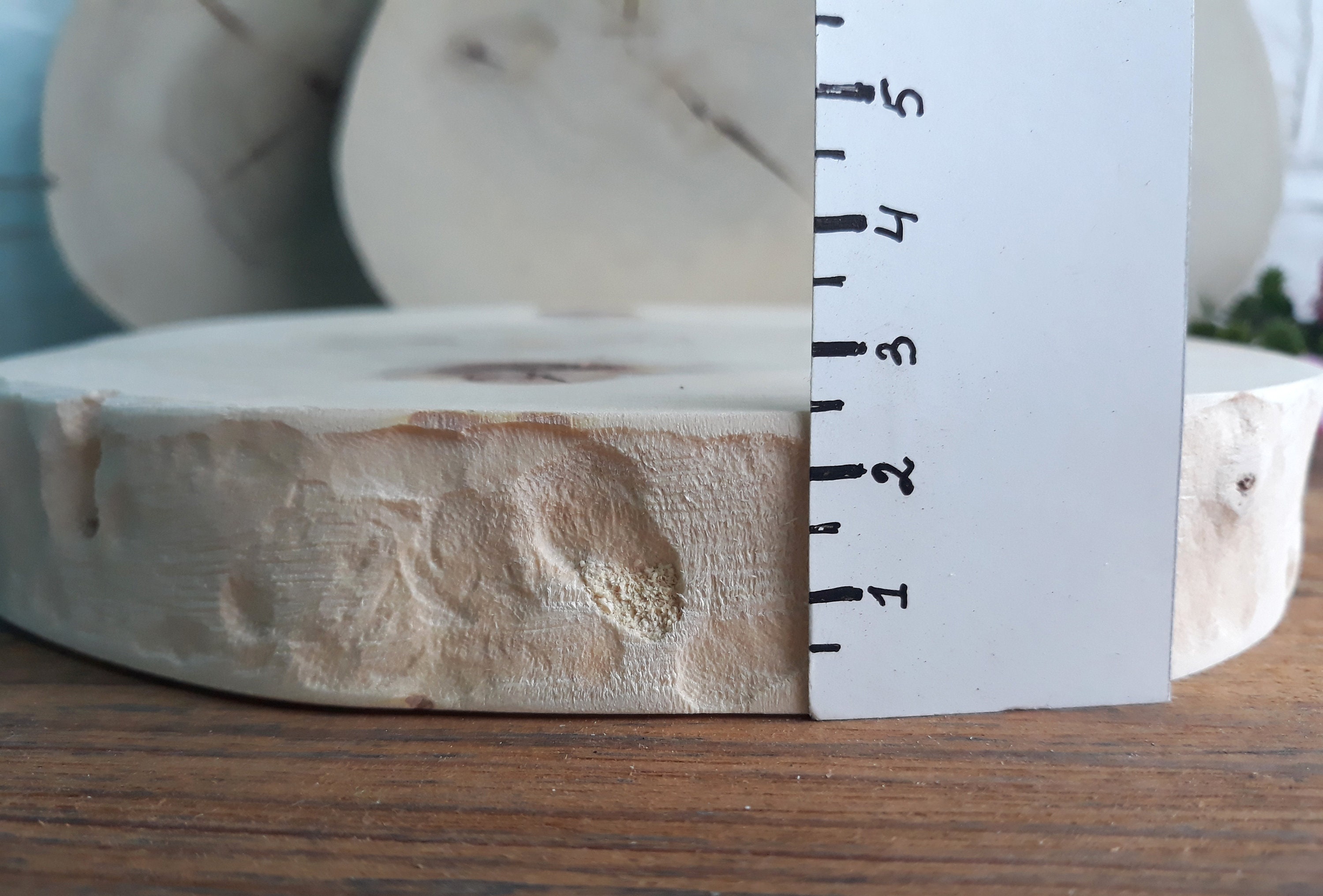 7.09 Wood slab cake base Wood stump Cake holder Hardwood | Etsy