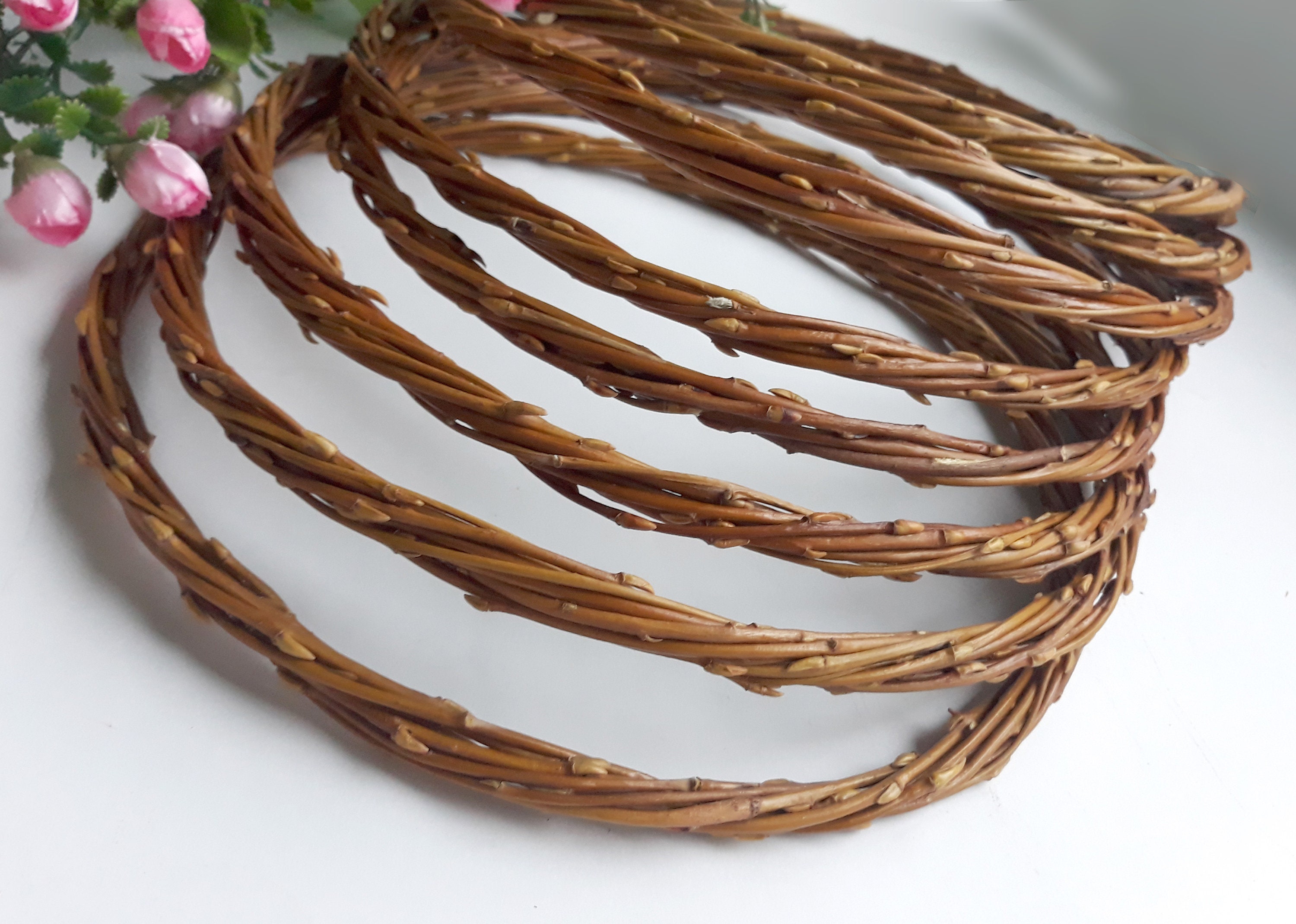 10 Rings of Willow Branch Natural Willow Twig Handmade Wreath | Etsy