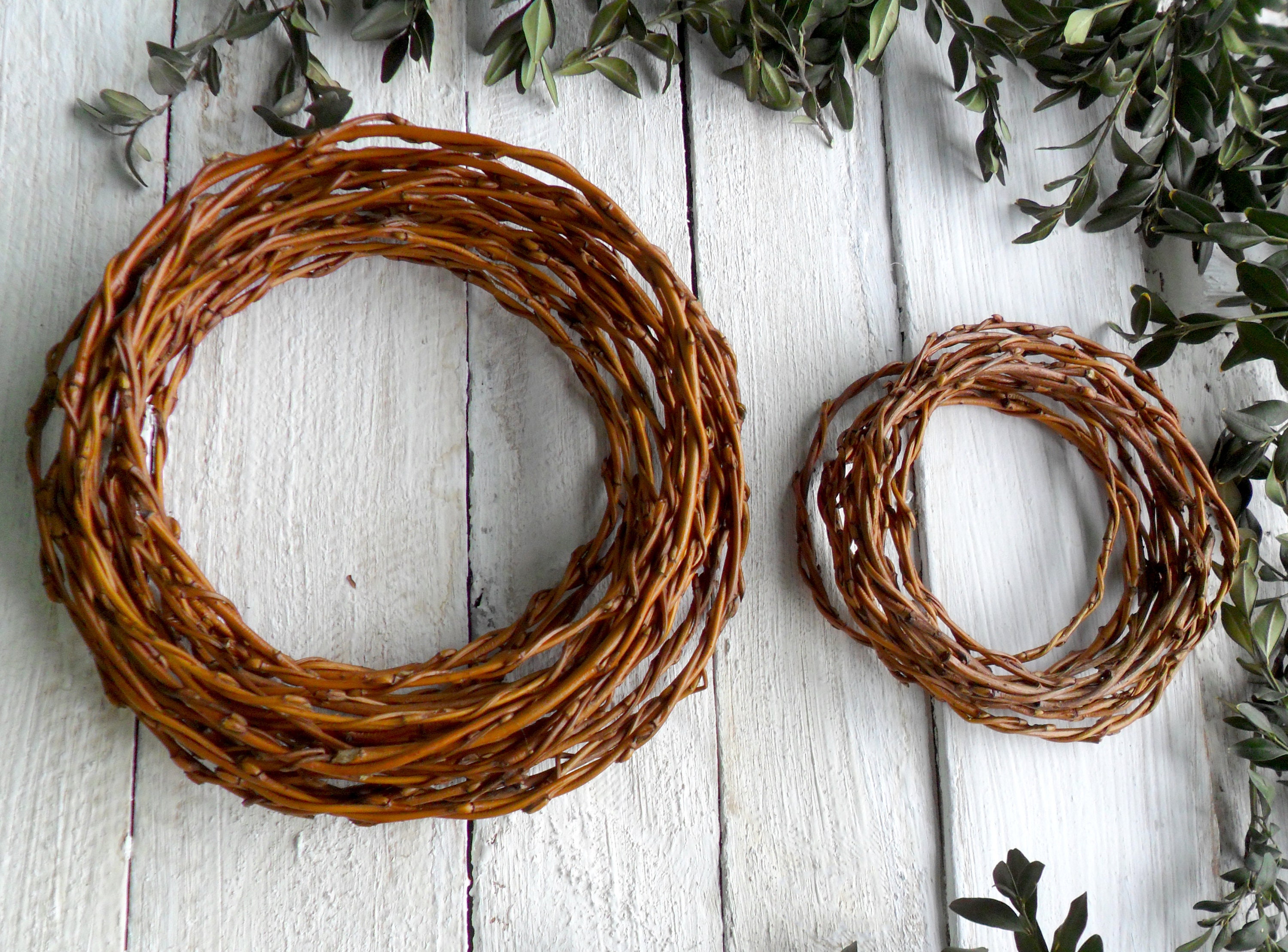 Set of 10 Willow Hoops Basic Hoop Dreamcatcher Traumfnger Twig Wreath ...