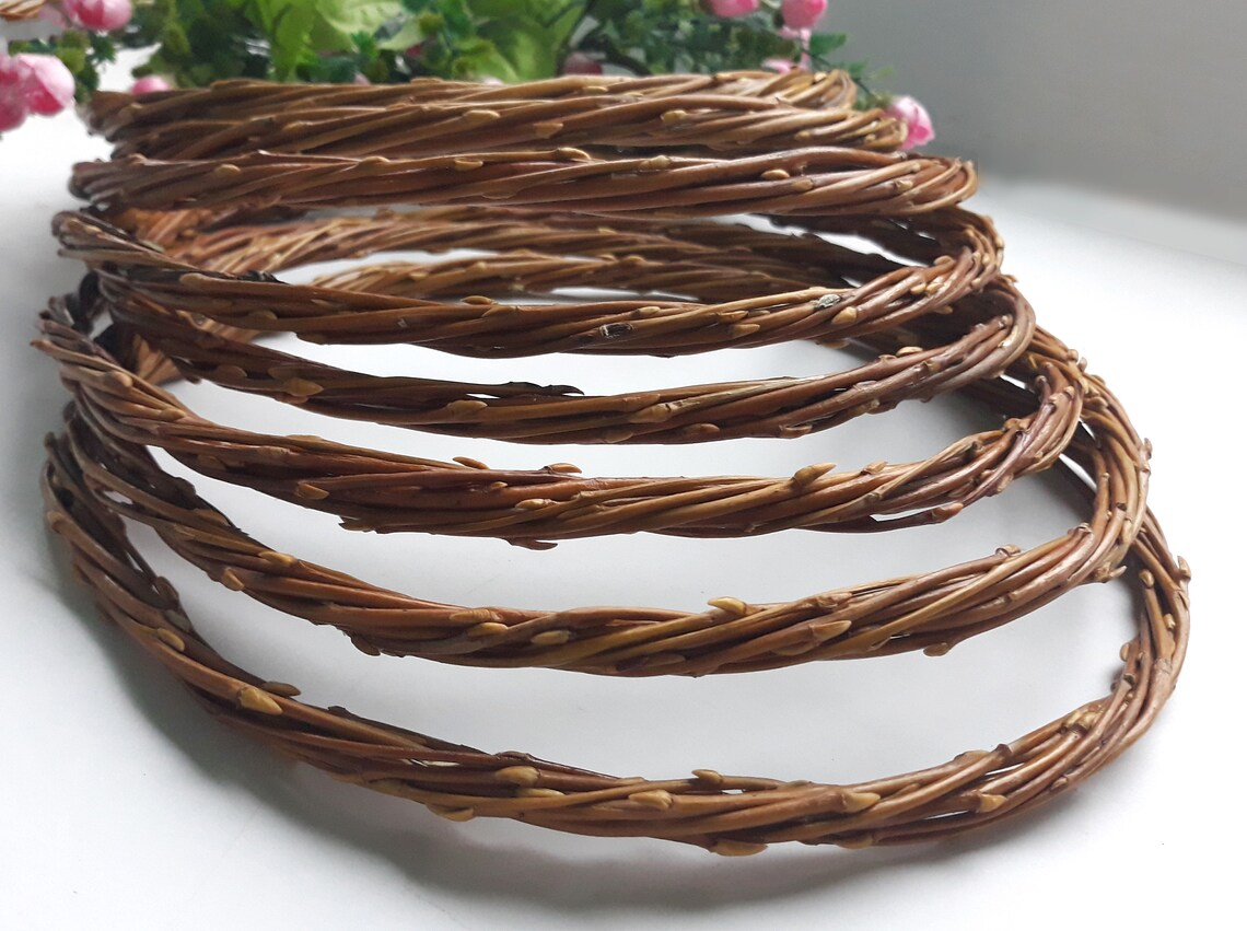 10 Rings of Willow Branch Natural Willow Twig Handmade Wreath | Etsy