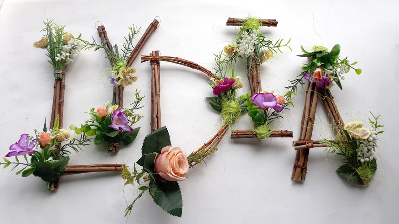 8 Woodland Twig Letters Twig Monogram Sticks Letter - Etsy