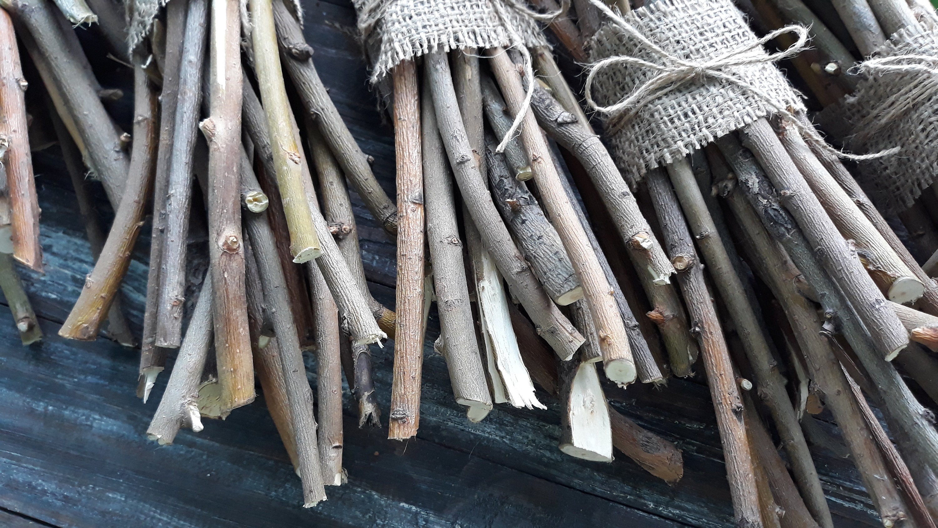 Wood Sticks Set of 20 Pcs 12 Long Branch Bundle Rustic - Etsy