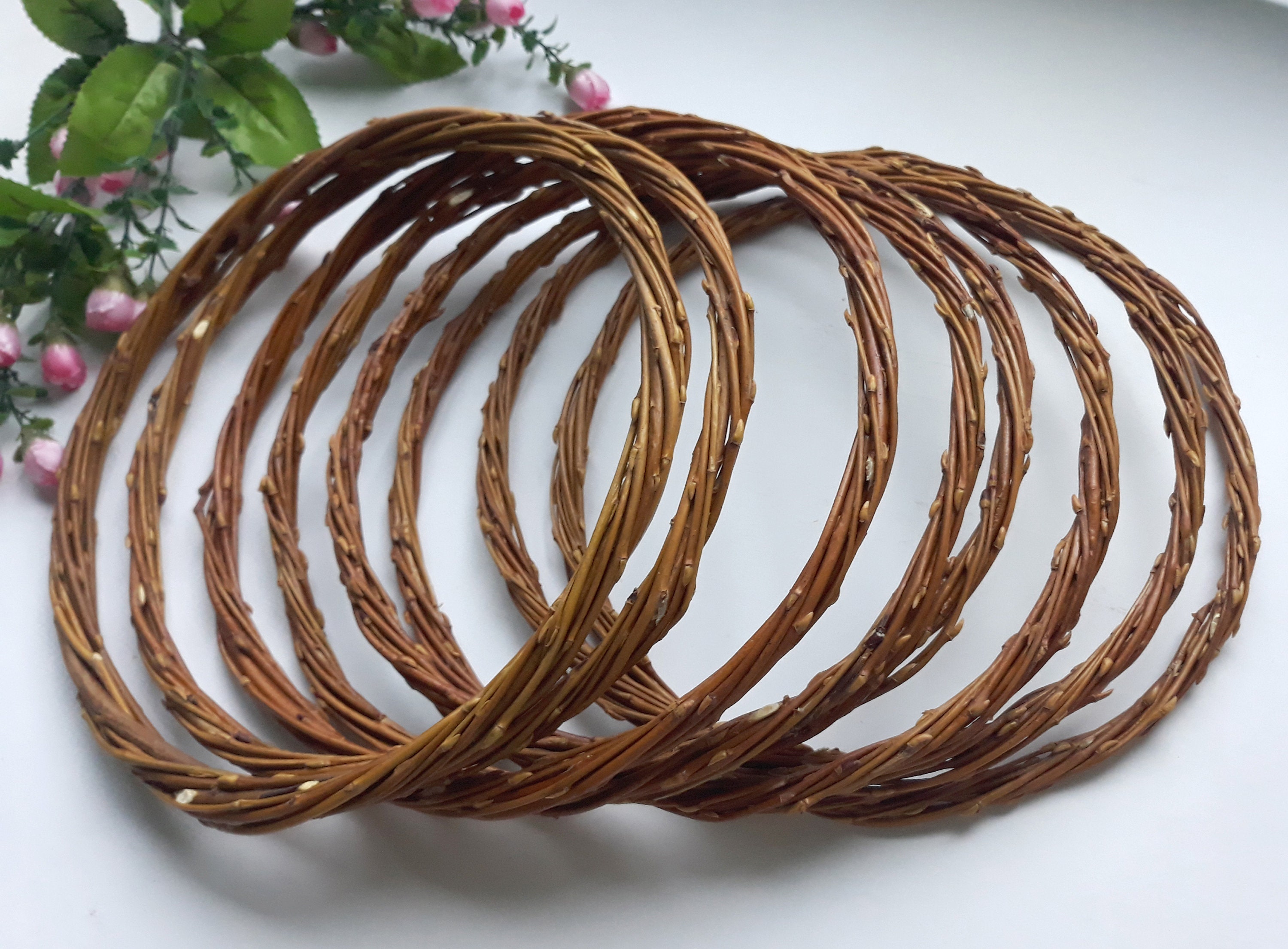 10 Rings of Willow Branch Natural Willow Twig Handmade Wreath | Etsy