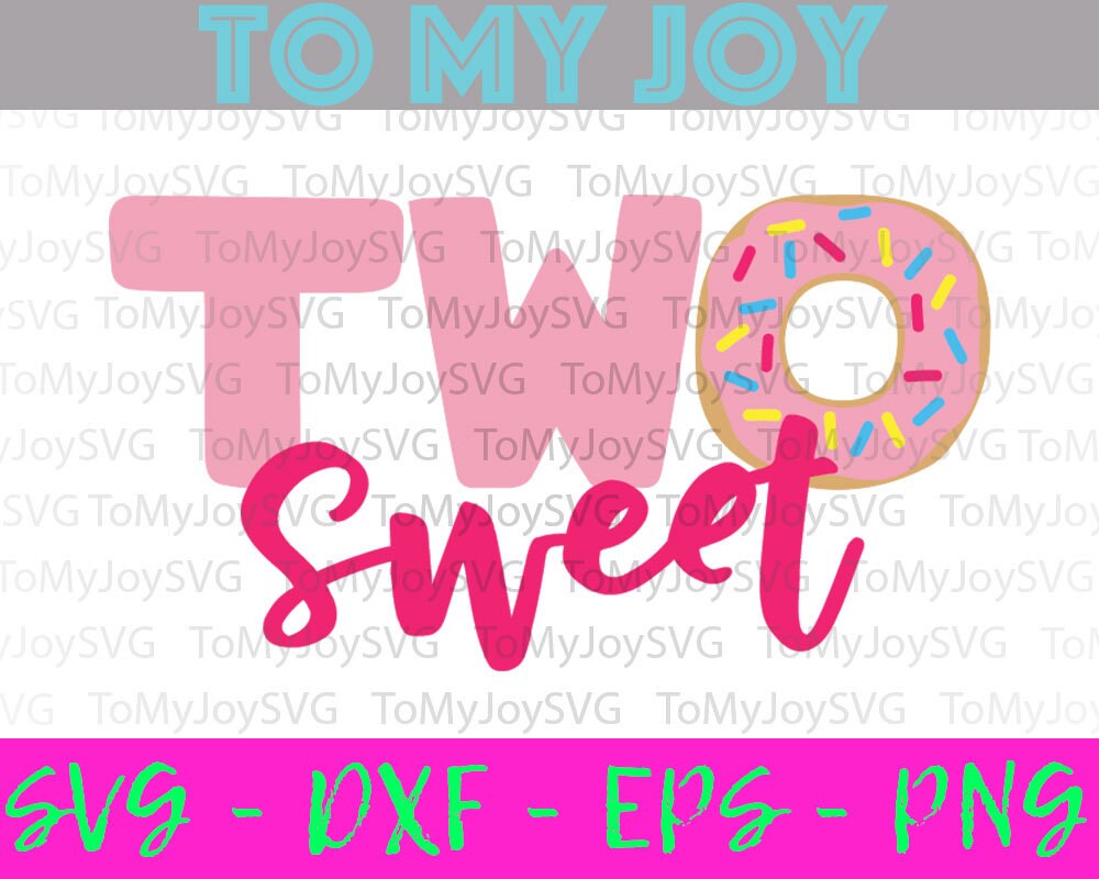 Two Sweet Donut Birthday SVG, Second Birthday, 2nd, Donut Birthday ...
